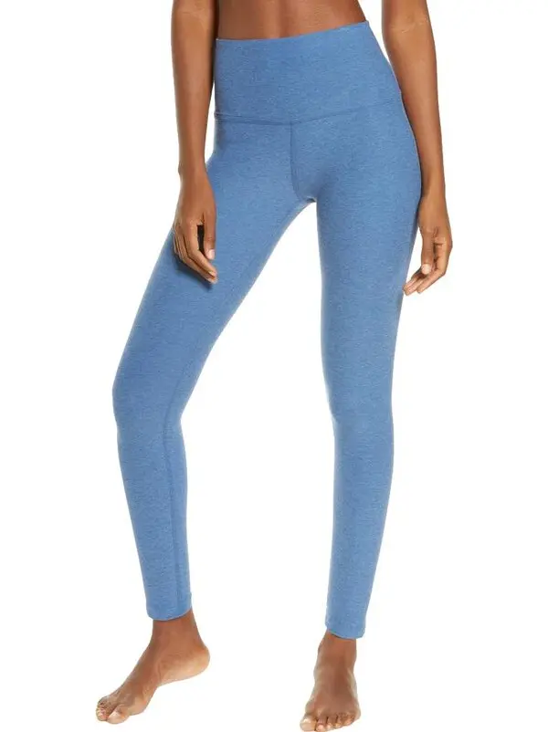 Beyond Yoga Caught In The Midi High Waist Leggings - Washed Denim