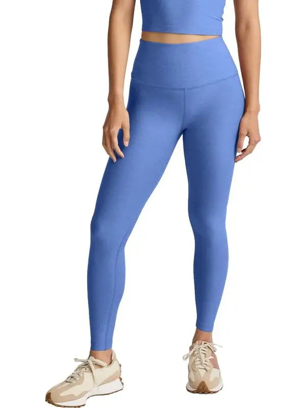 Beyond Yoga Caught In The Midi High Waist Leggings - Wild Flower Blue Heather