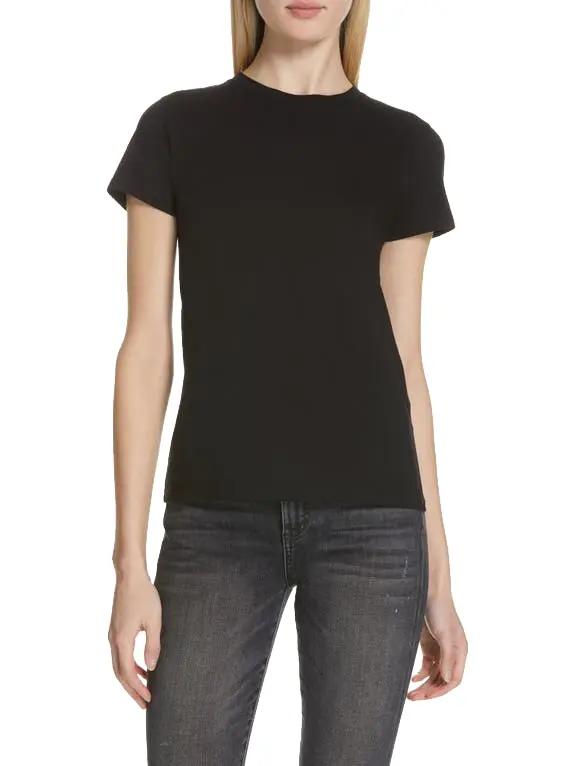 Vince Essential Crewneck Top - Black