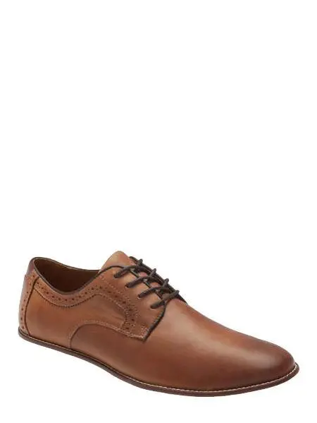 Johnston & Murphy Holden Plain Toe Derby - Tan Oiled Full Grain