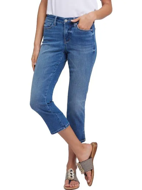 NYDJ Chloe Side Slit Capri Jeans - Picasso Lake