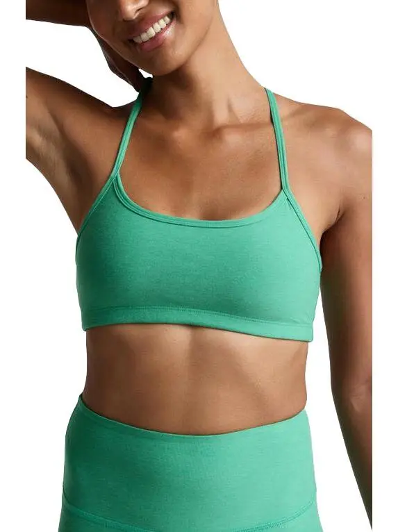 Beyond Yoga Space Dye Slim Racerback Sports Bra - Bright Emerald Heather