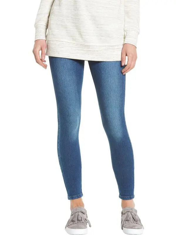 Lyssé Ntials Toothpick Denim Leggings - Mid Wash