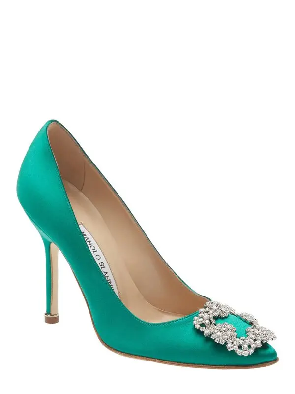 Manolo Blahnik Hangisi Pump - Green