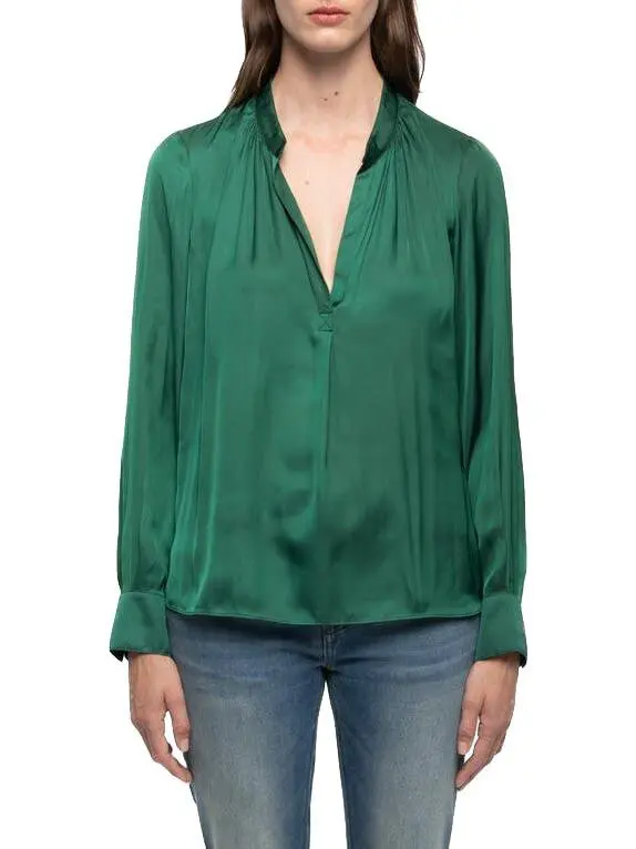 Zadig&Voltaire Tink Satin Blouse - Rain Forest