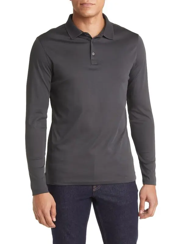Robert Barakett Georgia Long Sleeve Polo - Cannon