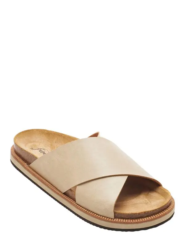 Free People Sidelines Slide Sandal - Dove Grey