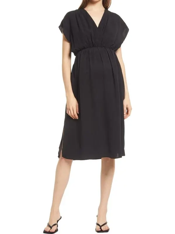 EMILIA GEORGE Irene Maternity/nursing Dress - Black
