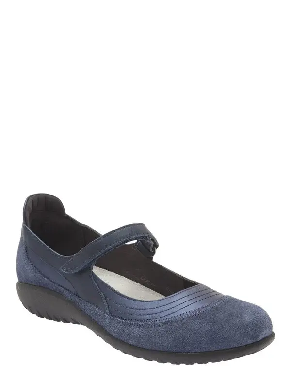 Naot Kire Mary Jane Flat - Polar Sea Leather Midnight