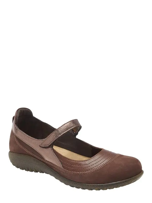 Naot Kire Mary Jane Flat - Toffee Brown/coffee Bean