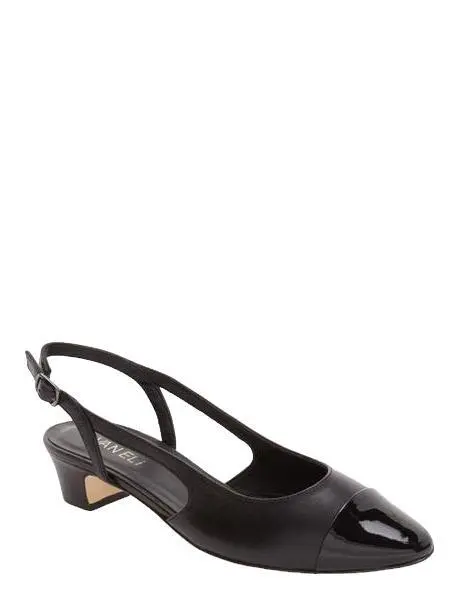Vaneli Aliz' Slingback Pump - Black Leather