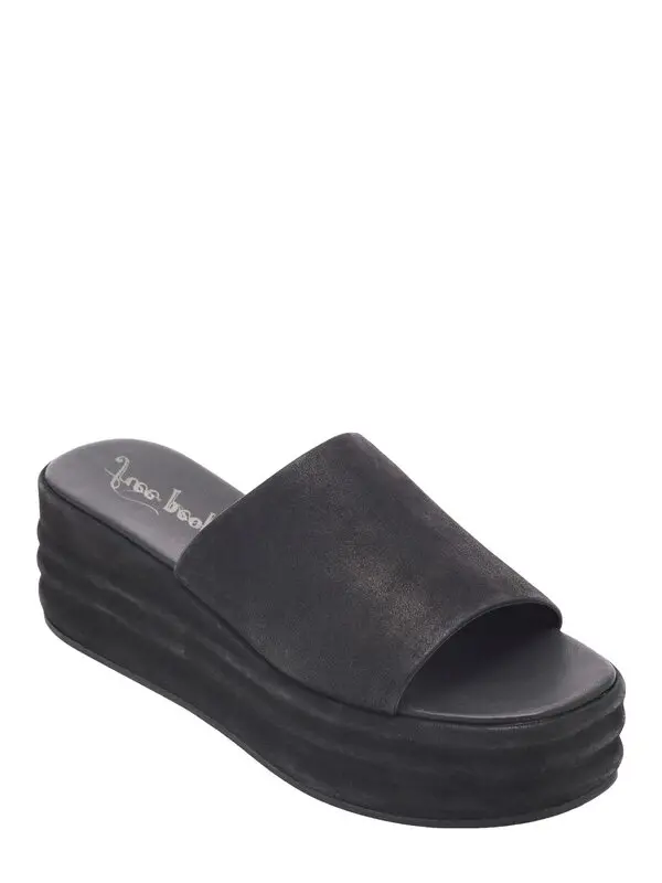 Free People Harbor Platform Sandals - Black