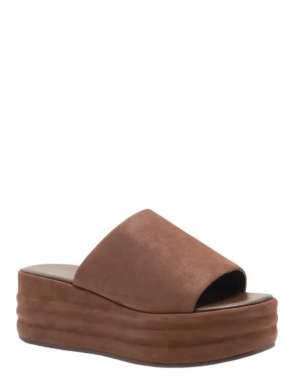 Free People Harbor Platform Sandals - Oak