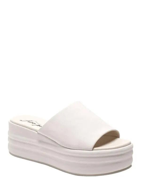 Free People Harbor Platform Sandals - Vanilla