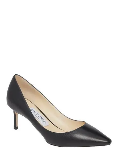 JIMMY CHOO Romy 60 Leather Pump - Black