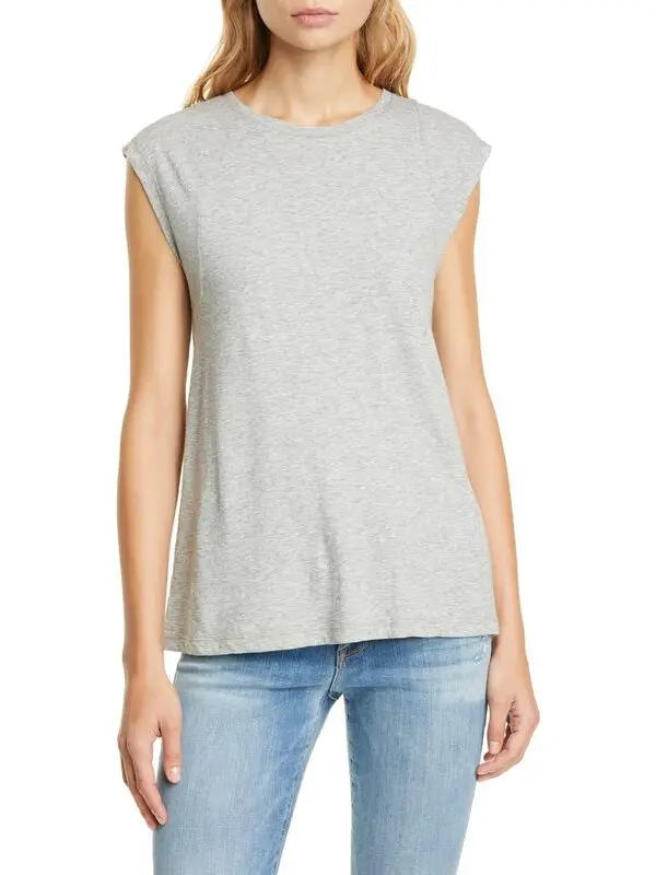 FRAME Le High Rise Muscle Tee - Gris Heather