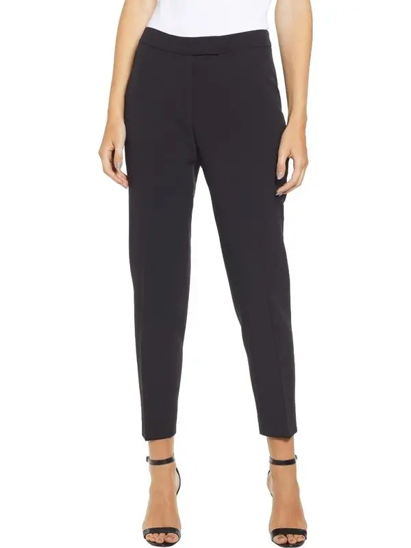 Anne Klein Slim Stretch Woven Pants - Anne Black