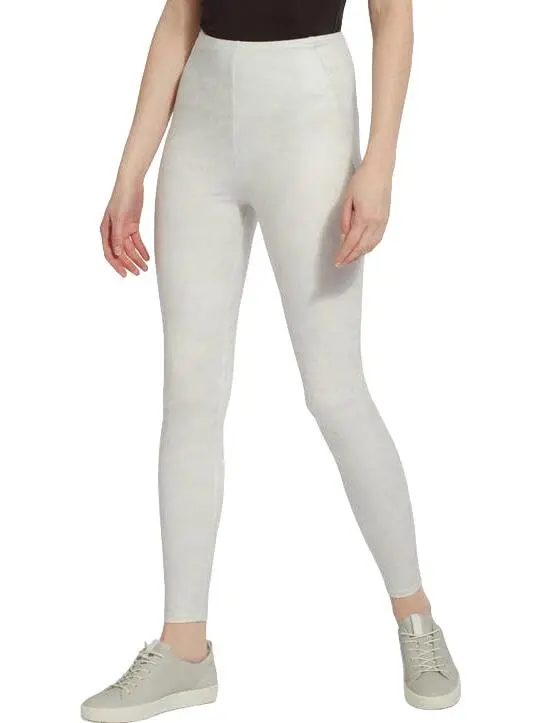 Lyssé Ntials Textured Faux Leather Leggings - Snow White