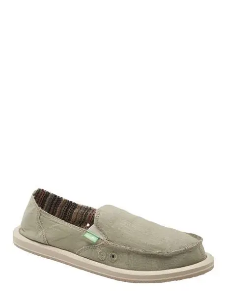 Sanuk Donna Slip-on Sneaker - Olive Grey