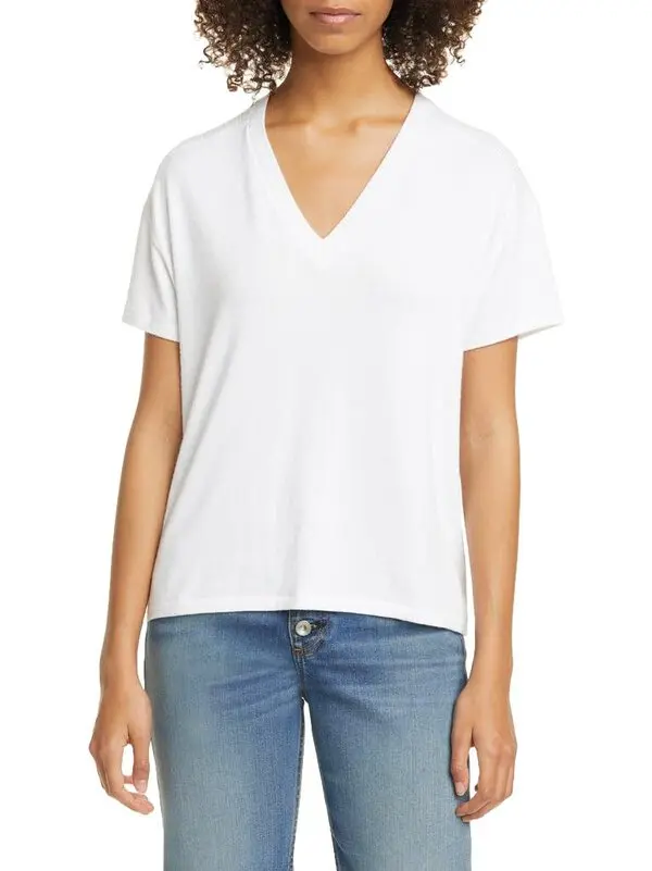 Rag & Bone Hudson V-neck Top - White