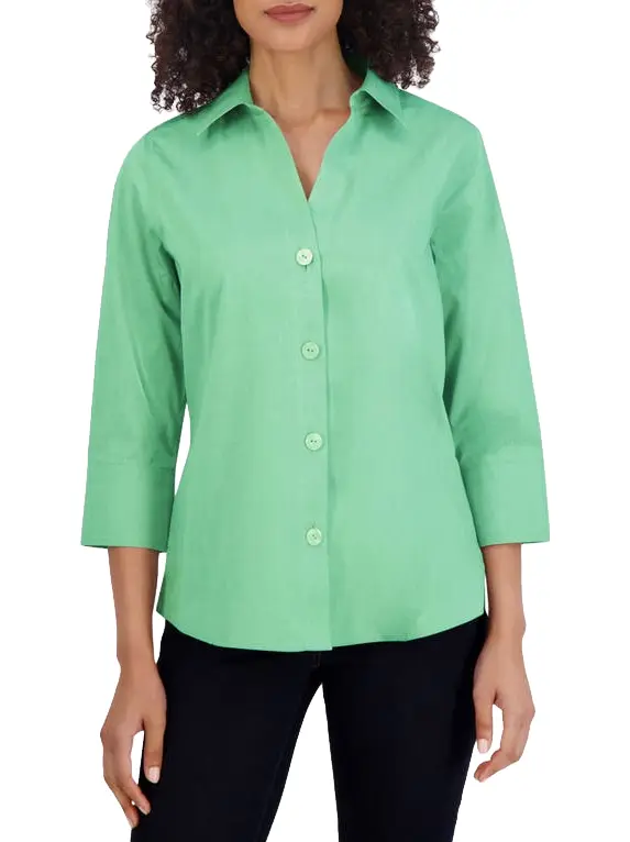 Foxcroft Paityn Non-iron Cotton Shirt - New Leaf