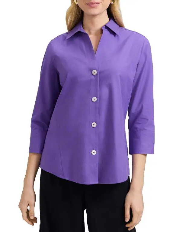 Foxcroft Paityn Non-iron Cotton Shirt - Royal Purp
