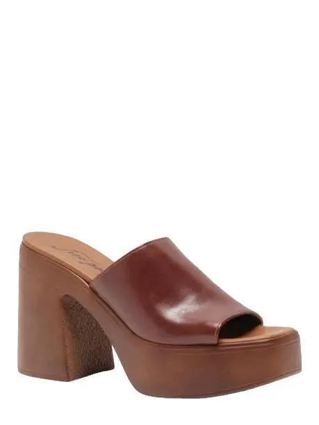 Free People Zoe Platform Slide Sandal - Chestnut