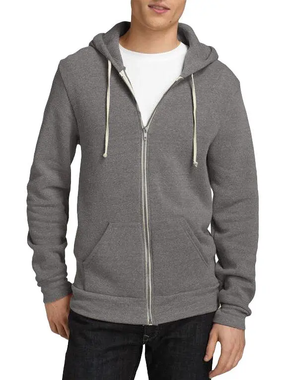 Alternative Trim Fit Zip Up Hoodie - Eco Grey