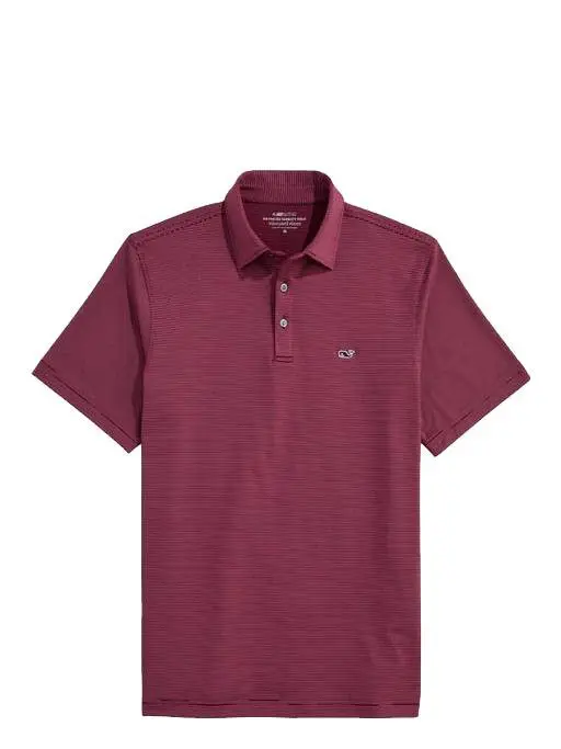Vineyard Vines Jean Stripe Sankaty Performance Polo - Coast