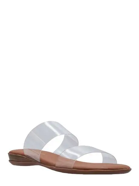 Andre Assous Narice Raffia Slide Sandal - Clear Fabric