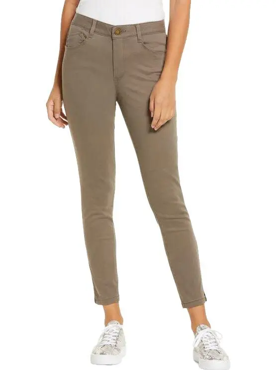 Wit & Wisdom High Waist Ankle Skinny Pants - Brindle Olive