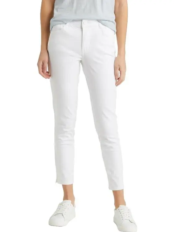 Wit & Wisdom High Waist Ankle Skinny Pants - Optic White