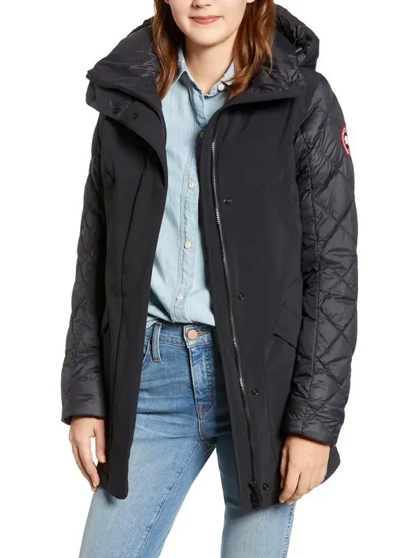 Canada Goose Berkley 675 Fill Power Hooded Waterproof Jacket - Black