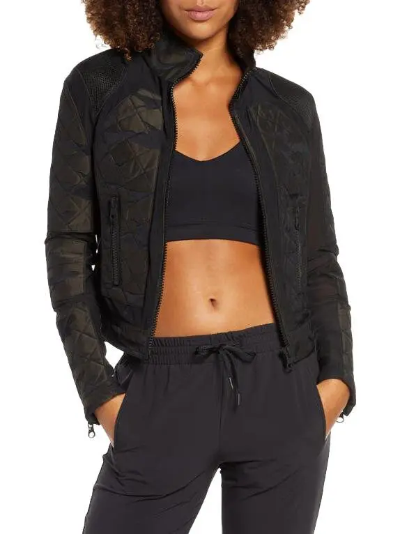 Blanc Noir Mesh Moto Jacket - Camo