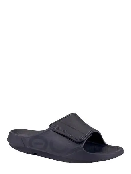 OOFOS Ooahh Sport Flex Slide Sandal - Black/matte Black
