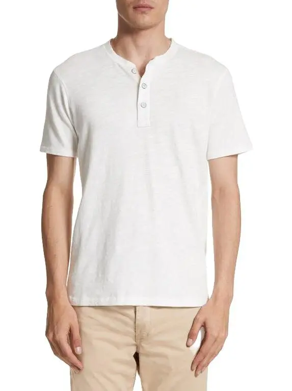 Rag & Bone Classic Short Sleeve Henley - White