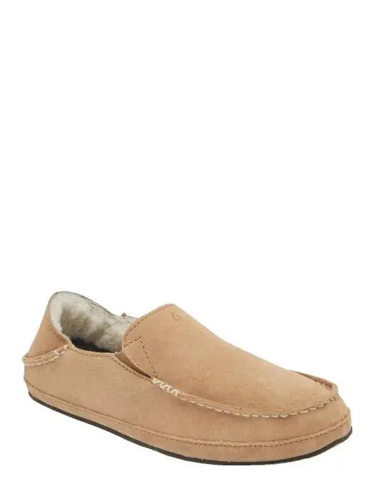 Olukai Nohea Nubuck Slipper - Tan / Tan