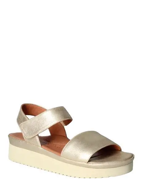 L'AMOUR DES PIEDS Abrilla Platform Sandal - Gold
