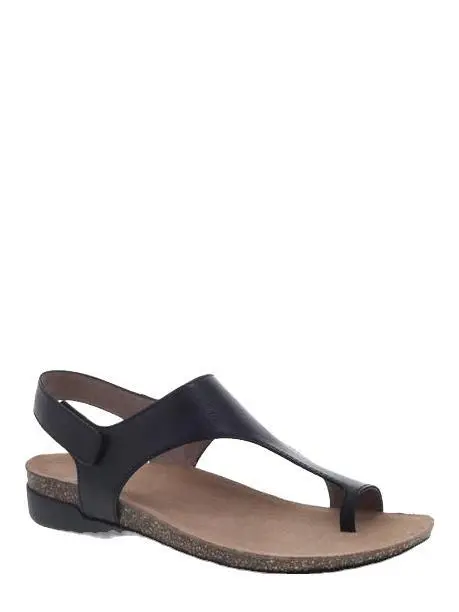 Dansko Reece Sandal - Black Burnished Leather
