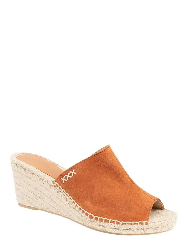 PATRICIA GREEN Shen Espadrille Mule - Cognac Suede
