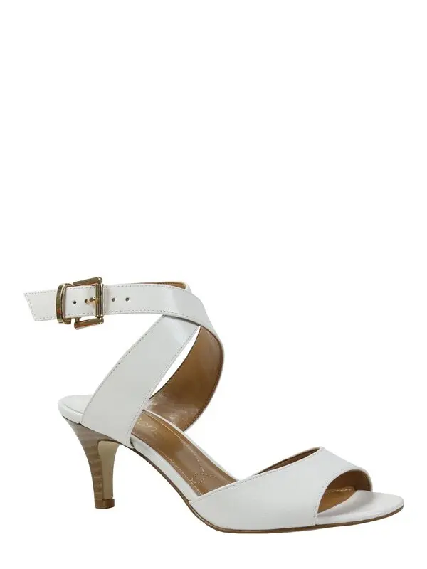 J. Reneé Soncino Ankle Strap Sandal - White Leather