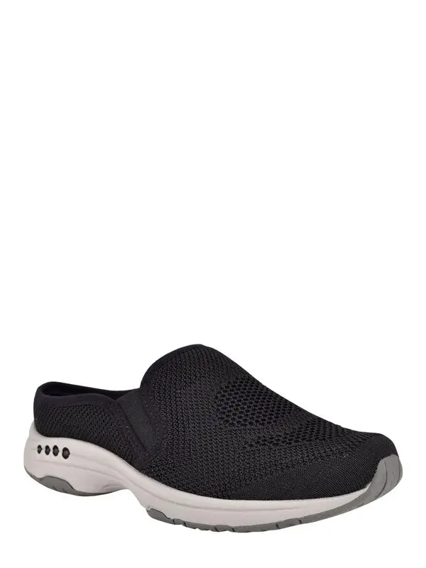 Easy Spirit Knit Slip-on Sneakers - Black/black/black Fabric