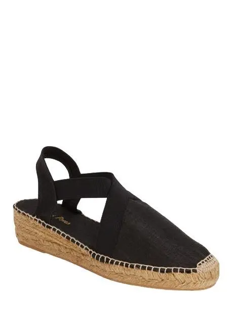 TONI PONS Vic Espadrille Slingback Sandal - Black Fabric