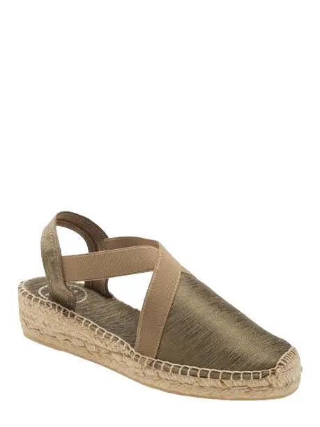 TONI PONS Vic Espadrille Slingback Sandal - Taupe Fabric