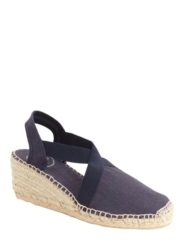 TONI PONS Ter Slingback Espadrille Sandal - Navy Linen