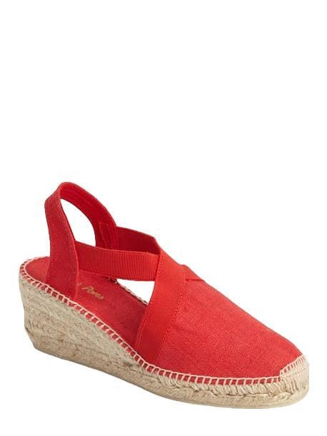 TONI PONS Ter Slingback Espadrille Sandal - Red