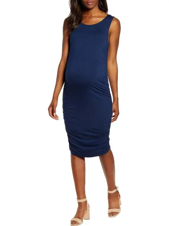 ANGEL MATERNITY Body-con Dress - Navy