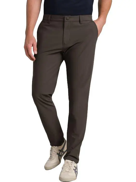 RHONE Commuter Slim Fit Trousers - Cafe Noir