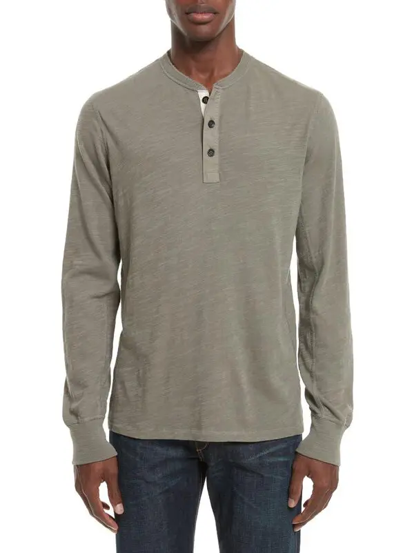Rag & Bone Classic Slim Fit Henley - Sage