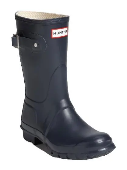 Hunter Original Short Waterproof Rain Boots - Navy